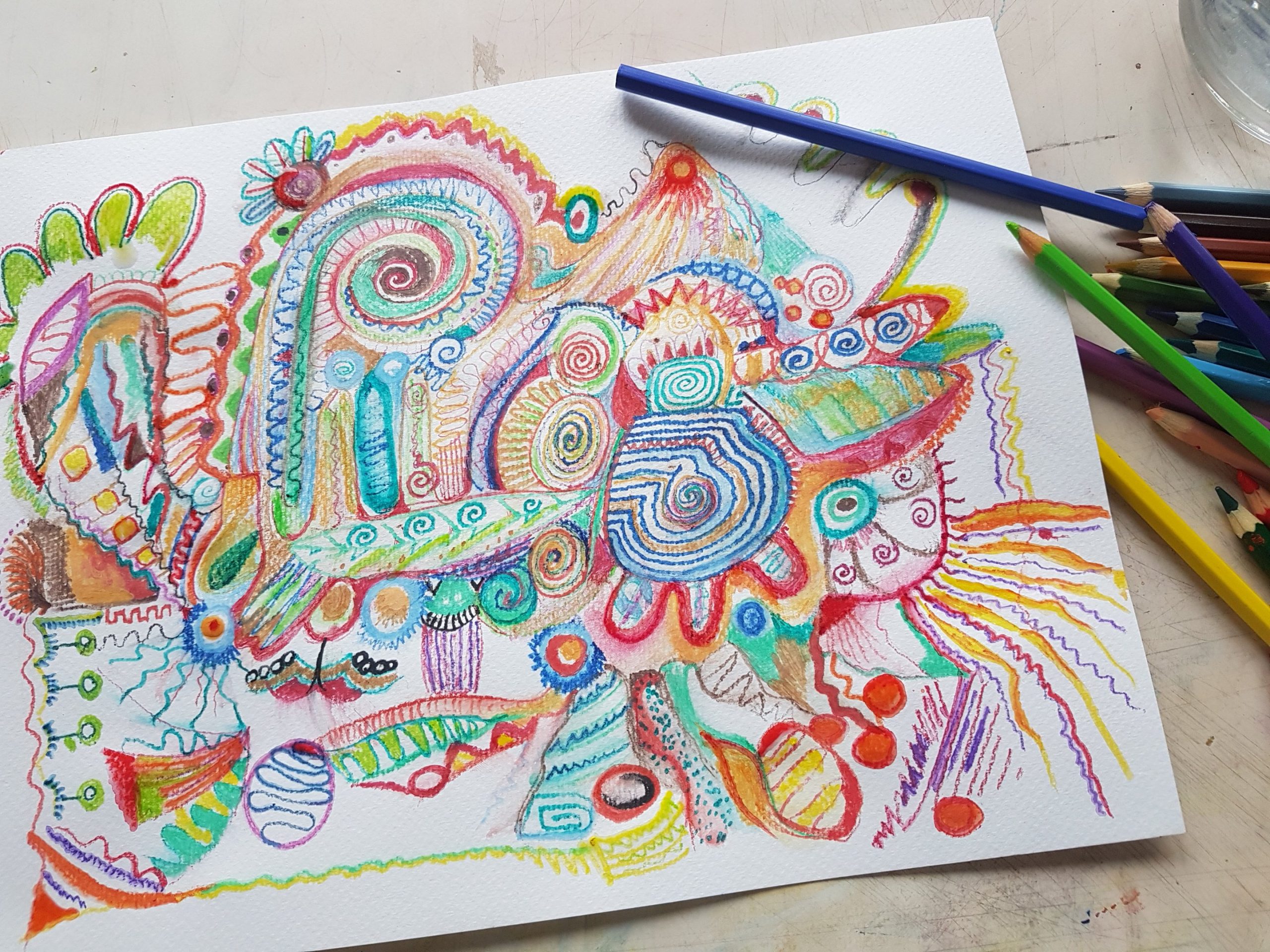 "Avanti" ~ Intuitives Farbenspiel mit Aquarellstiften • Heilsames ...