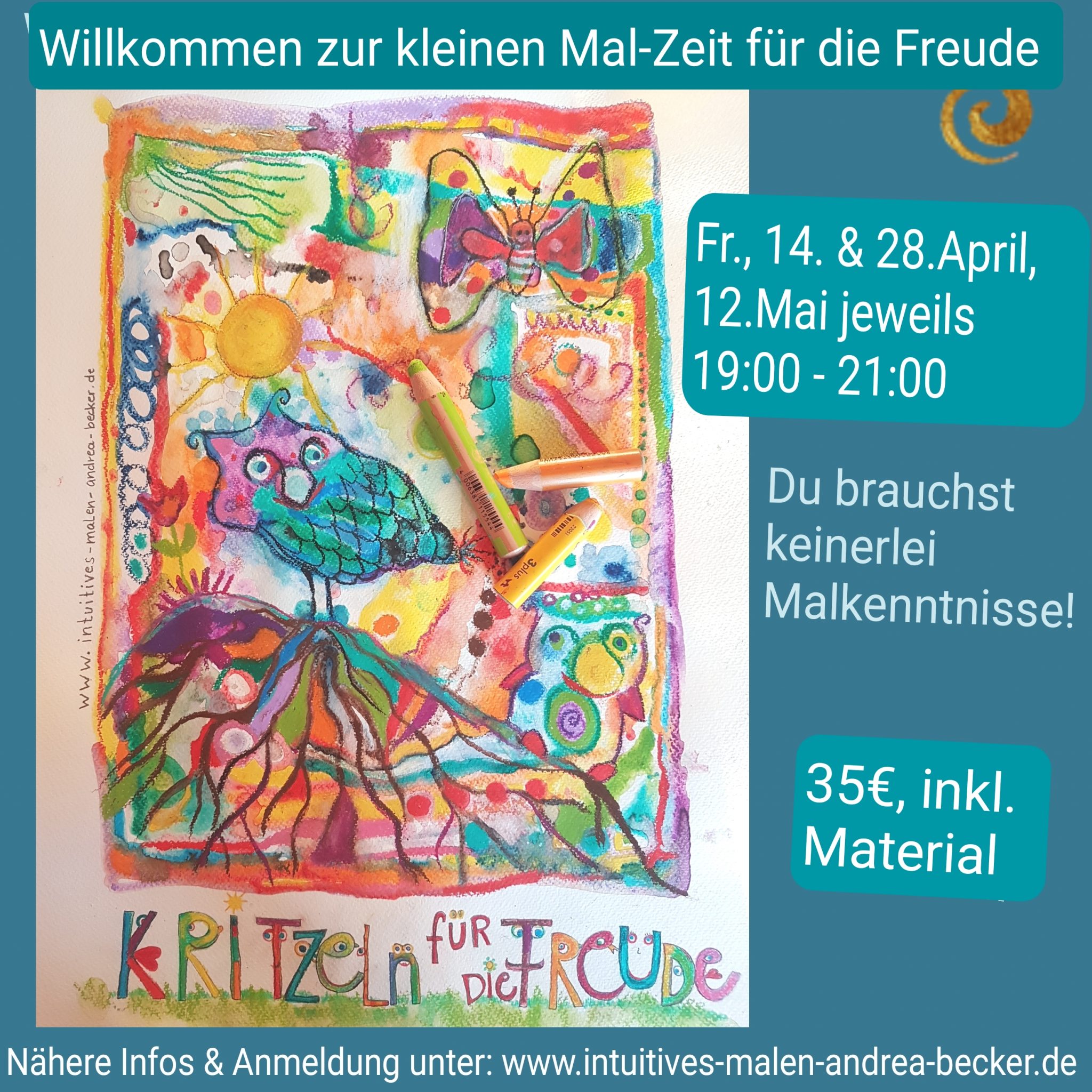 Bunte Ma(h)l-Zeit: Kritzeln für die Freude • Heilsames Intuitives Malen ...