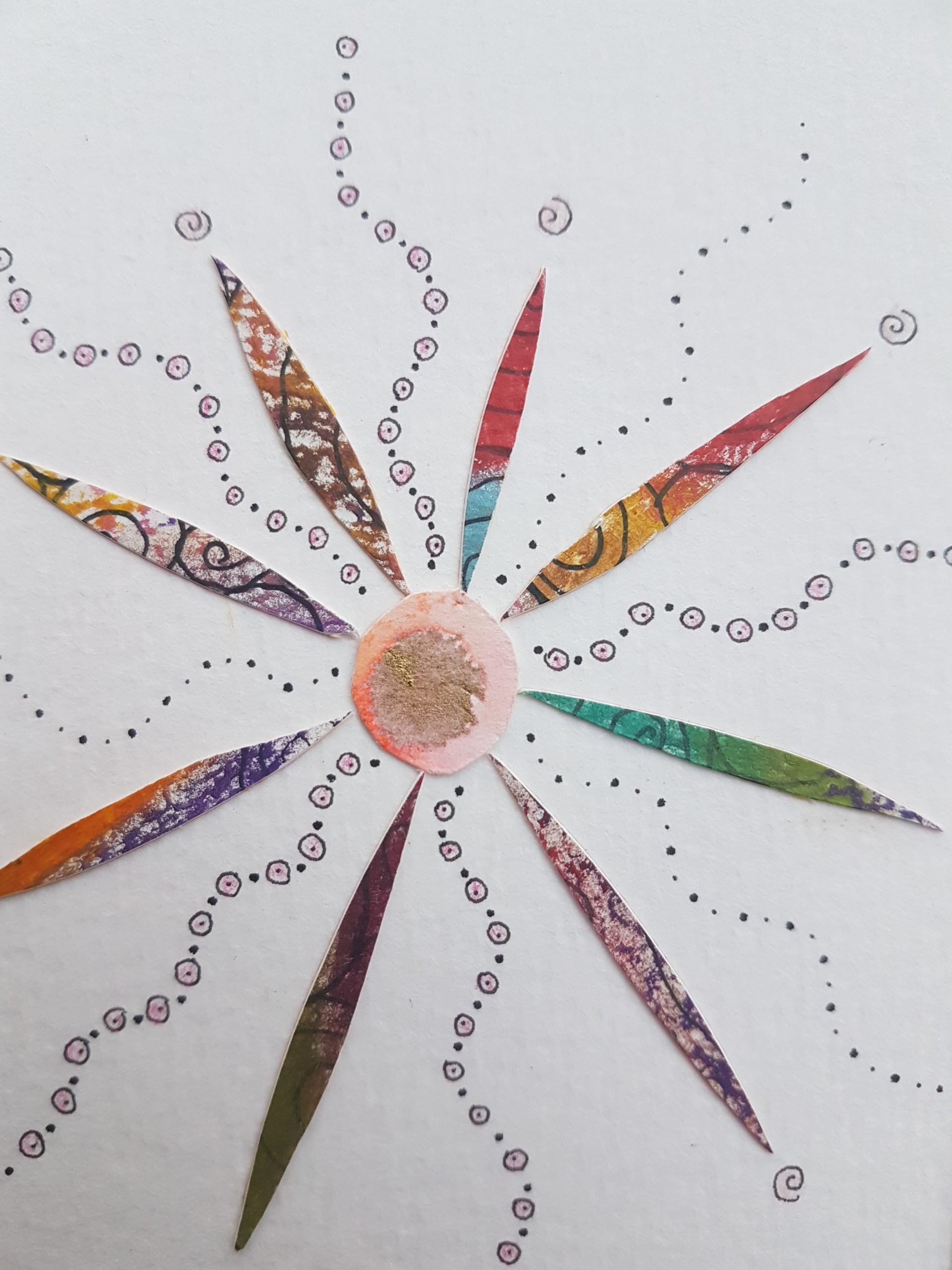 Original - Collage "Sternenblume" • Heilsames Intuitives Malen & Freie ...